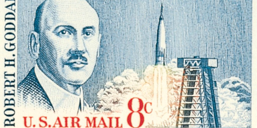 Goddard’s First Liquid-Fueled Rocket — Mystic Stamp Discovery Center