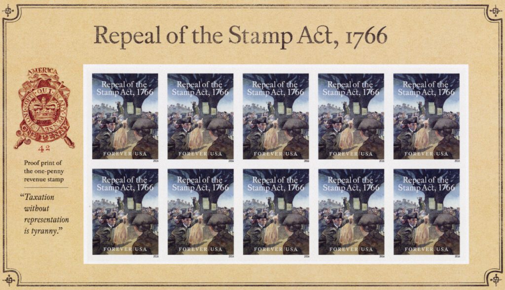 Britain Repeals the Stamp Act — Mystic Stamp Discovery Center