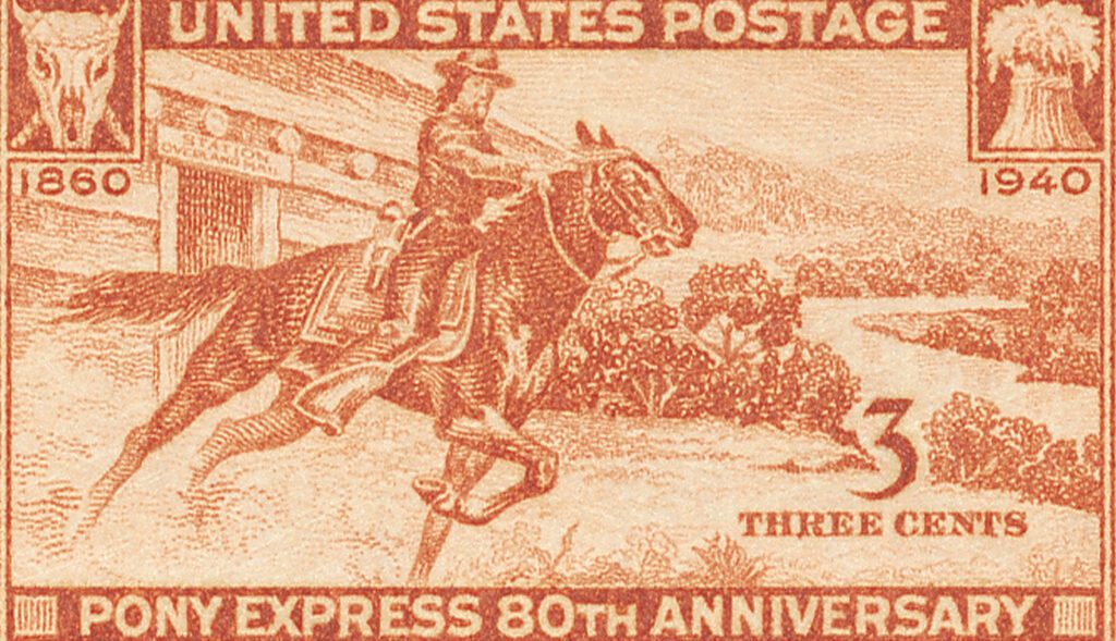 Inaugural Run of the Pony Express — Mystic Stamp Discovery Center