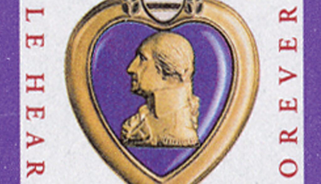 George Washington Creates Forerunner of Purple Heart — Mystic Stamp ...