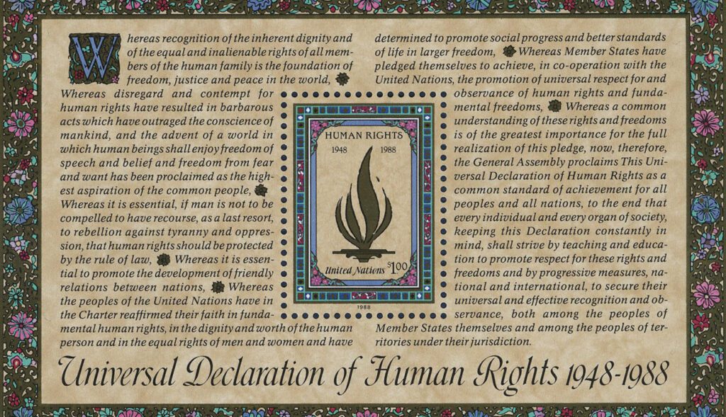 Universal Declaration of Human Rights | Mystic Stamp Discovery Center