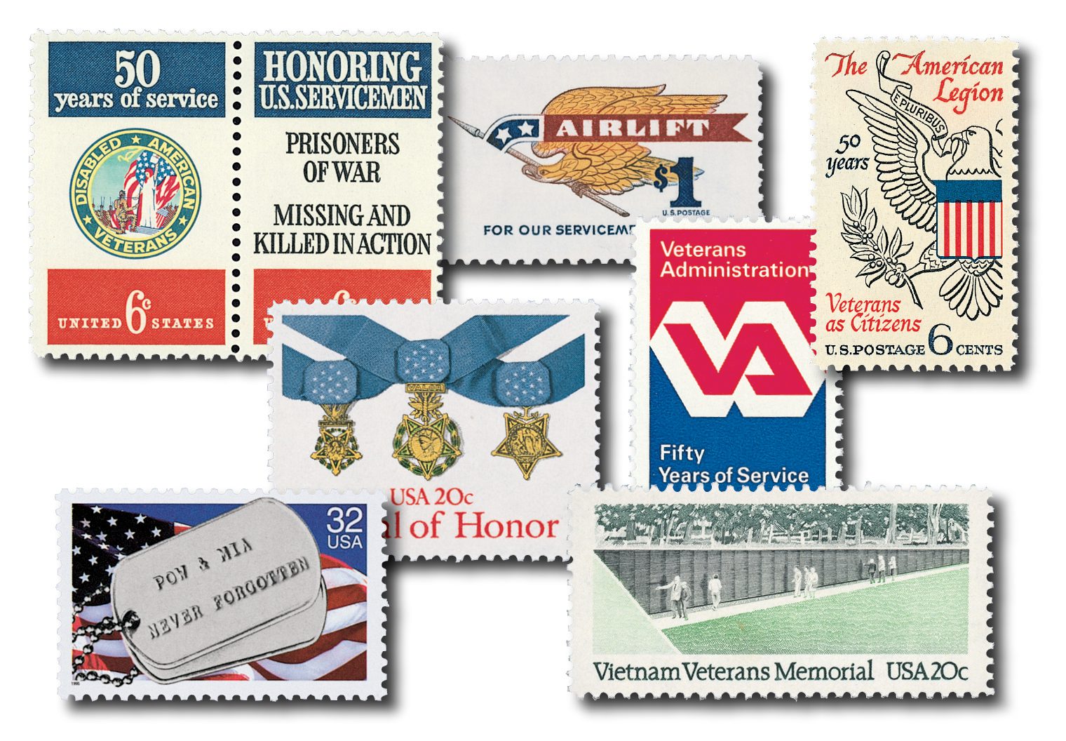 Veterans Day: Postage Stamps Honoring Those Who've Served | Mystic ...